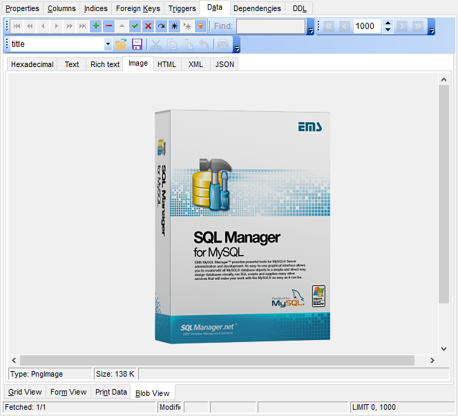 Online Documentation for SQL Manager for MySQL | SQLManager